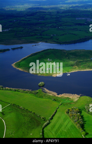 devenish island, round towers, lough erne, Northern Ireland Stock Photo ...