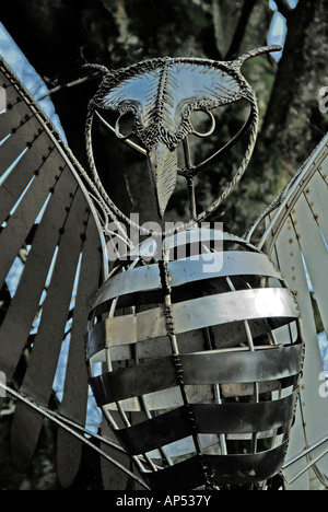 "Owl". Outdoor sculpture by Steve Blaylock, 2005. Grizedale Forest Park ...