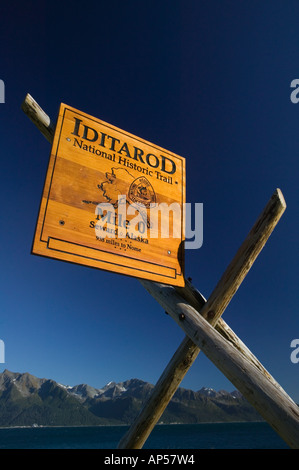 The Iditarod Trail sign, Seward, Alaska, USA Stock Photo - Alamy