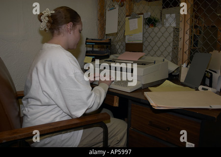 Female inmate at the Nebraska Correctional Center for Women in York ...
