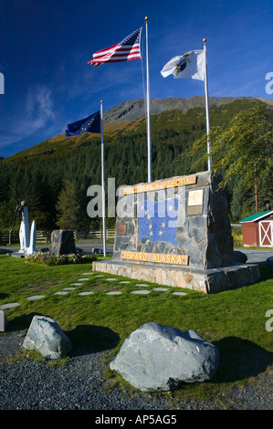 Alaska flag benny benson Stock Photo - Alamy