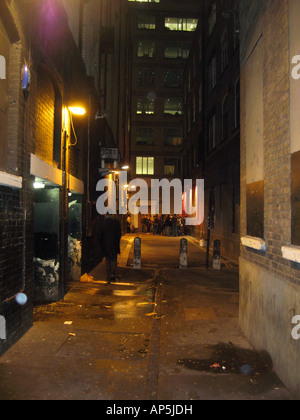 Soho backstreet alley alleyway at night red light district in london ...