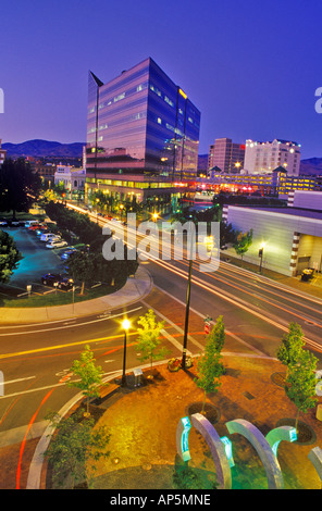 Night time look at downtown Boise Idaho Stock Photo - Alamy