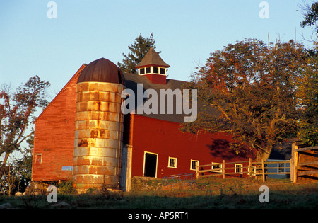Bolton MA USA A red barn on the Schartner Farm in Massachusetts Nashoba ...