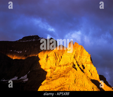 Chief Mountain at sunrise in Glacier National Park in the fall. Montana ...