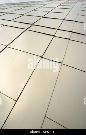 Abstract Diagonal View Of Metal Plates, Building Exterior Stock Photo ...