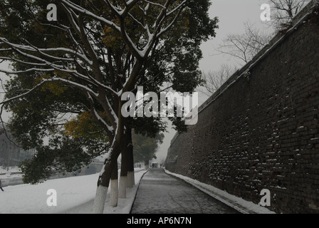 City wall in winter, Jingzhou, Hubei, china Stock Photo - Alamy