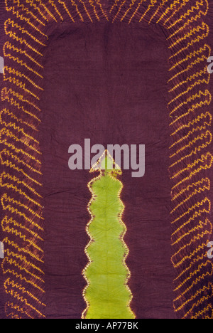 Detail of a resist-dyed silk textile Plangi and Tritik resist dye ...