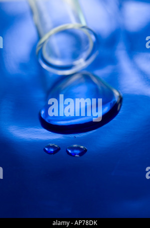 chemical spill from test tube blue liquid mystery test tube vertical ...