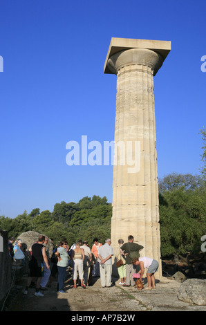 The Temple of Zeus at the Ancient Olympia, Greece, once housed a statue ...