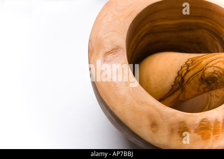 Traditional wooden mortar and pestle for pounding rice Stock Photo - Alamy