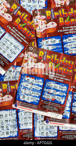 Lottery Instant Win Scratch Cards Stock Photo - Alamy