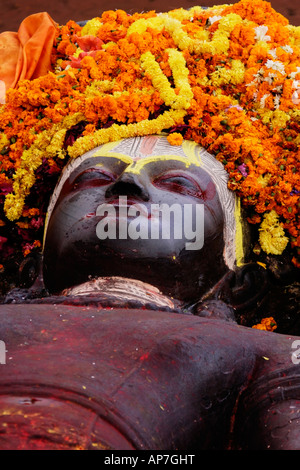 Statue of the reclining Vishnu, God and Preserver of the Cosmos Stock ...