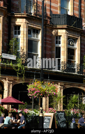 The Audley public house in Mount Street Mayfair London UK Stock Photo ...