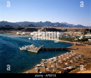 Panoramic view of Sharm El sheik Egypt. View of the beach and palm ...