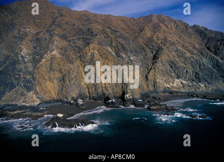 beach, mountain landscape, fluted cliff, fluted cliffs, Magdalena Bay ...