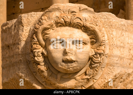 Leptis Magna, Libya. Medusa Head, Severan Forum, 3rd century A.D Stock ...