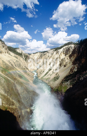 The Grand Canyon of Yellowstone River Yellowstone Natl Park Wyoming USA ...