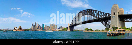Wide High Resolution Panorama of Sydney Cove and the Sydney Opera House ...