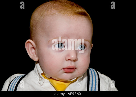 Infant Child Male Model on Black Background Stock Photo - Alamy