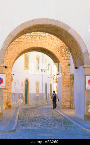 Portugal. Faro. Arco do Repouso (Arch of Rest), where king Afonso III ...