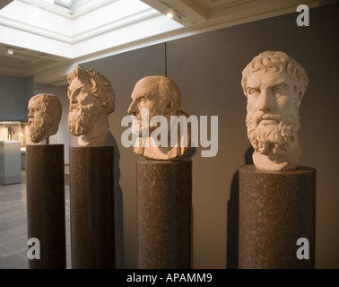 Marble Busts Of Greek Philosophers The British Museum London UK Stock ...
