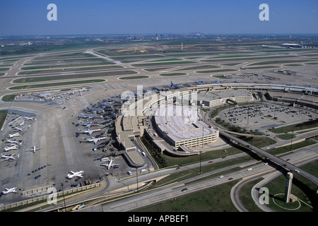 Aerial view of DFW Dallas Fort Worth Airport Texas Stock Photo - Alamy
