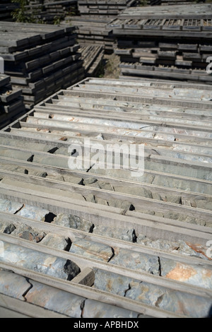 Mineral exploration core samples at Eskay Creek mine BC Stock Photo - Alamy