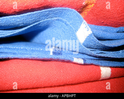 fabric cloth torchon clean texture kitchen home close up red blue Stock ...