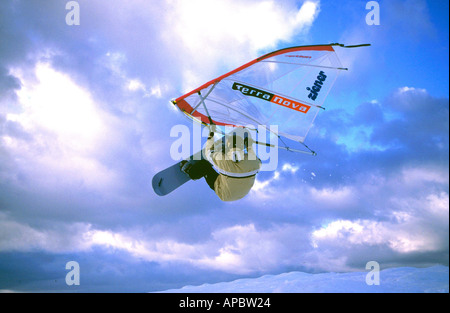Wingsurfing action with a Skywings Skimbat Stock Photo - Alamy