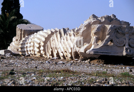 Fallen columns of Temple of Olympian Zeus, Athens, Greece, Europe ...