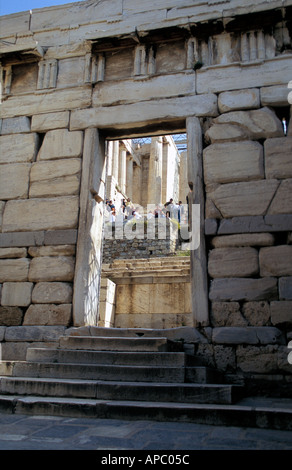 Tourist at Beule Gate, Acropolis, Athens, Greece Stock Photo - Alamy