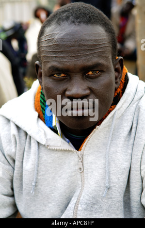 Portrait of a Nuer man Stock Photo - Alamy
