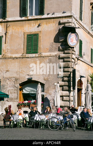 Rome Italy, Bar FARNESE, Piazza Farnese, people tourists sitting ...