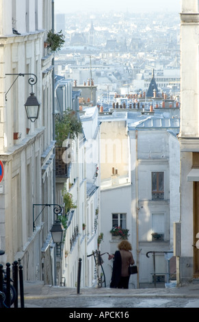 Scene from the Abesses in Paris France Stock Photo - Alamy