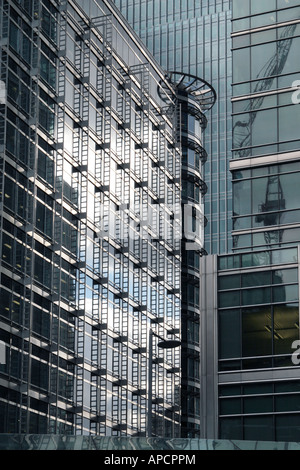 Office building windows background. Buildings reflected in windows of ...