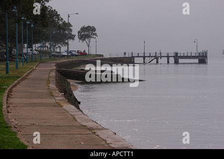 View seawards towards Baxters Wharf from Cabbage Tree Creek Shorncliffe ...
