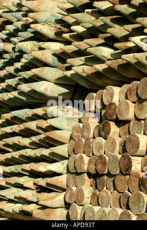 Tanalised fencing timber stakes using chromated copper arsenate CCA ...