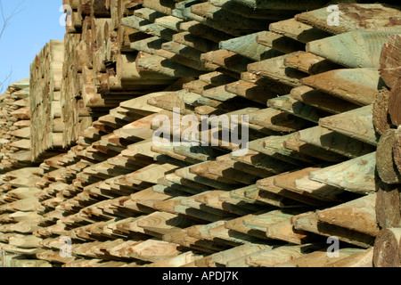 Tanalised fencing timber stakes using chromated copper arsenate CCA ...