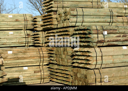 Tanalised fencing timber stakes using chromated copper arsenate CCA ...