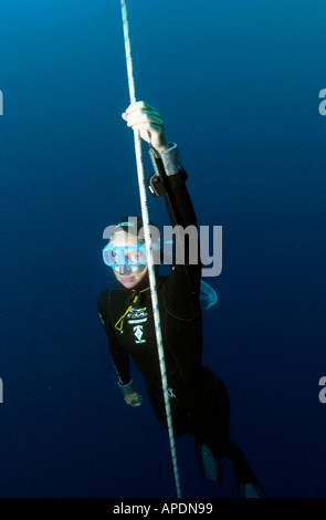 Tanya Streeter breaks the freediving world depth record Stock Photo - Alamy