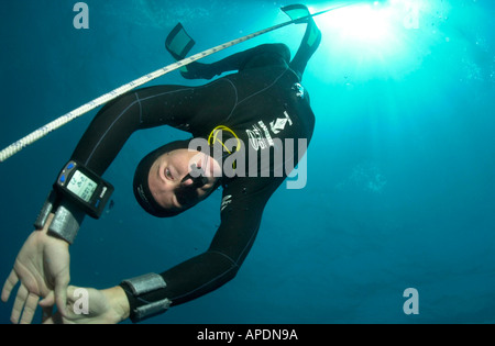 Tanya Streeter breaks the freediving world depth record Stock Photo - Alamy