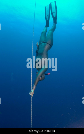 Tanya Streeter breaks the freediving world depth record Stock Photo - Alamy