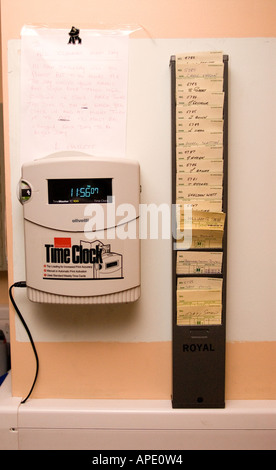 Clocking In Machine Stock Photo - Alamy
