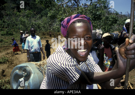 Portrait of a happy smiling woman of the Meru tribe Kenya Stock Photo ...