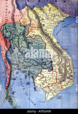 Map Siam Thailand 1893 Stock Photo - Alamy