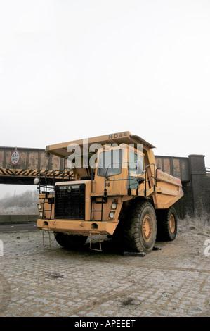 Heavy duty dumper truck in storage on the side of the road Stock Photo ...