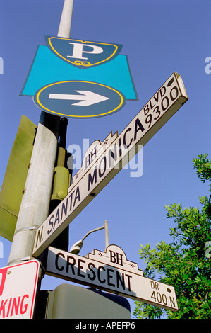 Santa Monica Boulevard Street Sign in Los Angeles California Stock ...
