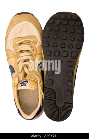 Pair of old worn Nike running Shoes Stock Photo - Alamy