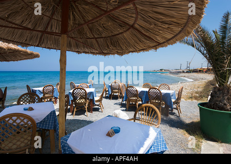 Seafront Taverna, Kato Gouves, North Coast, Crete, Greece Stock Photo ...